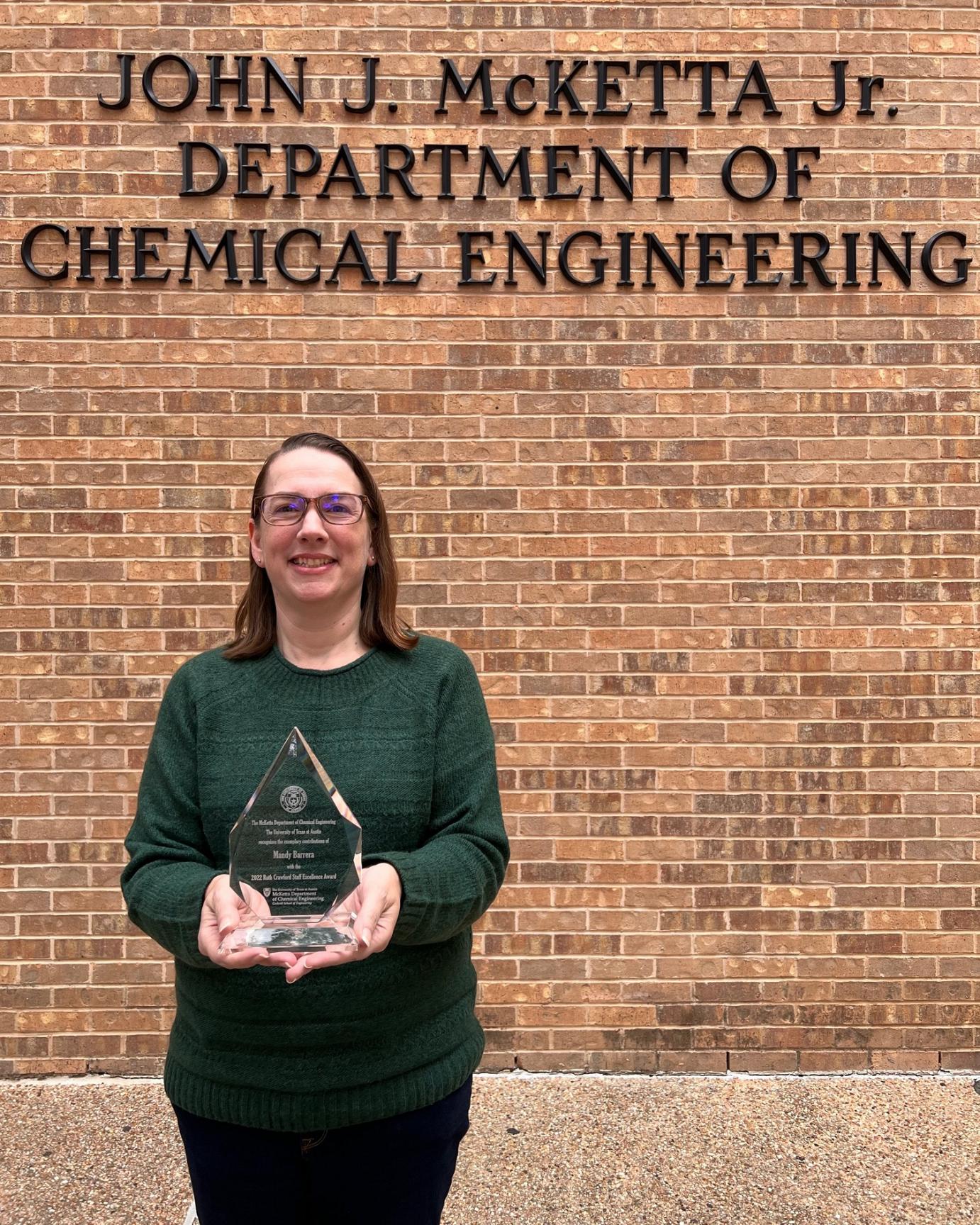 McKetta Department of Chemical Engineering - Mandy Barrera named 2022 ...